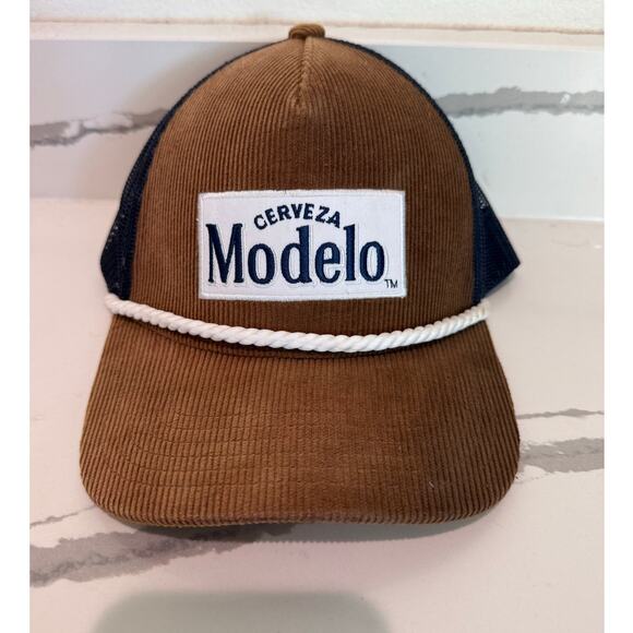 Modelo | Accessories | Modelo Beer Brown Corduroy Mesh Trucker Hat Rope ...